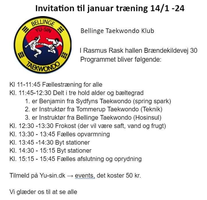 Fællestræning i Bellinge | SOO-BAK Tommerup Taekwondo